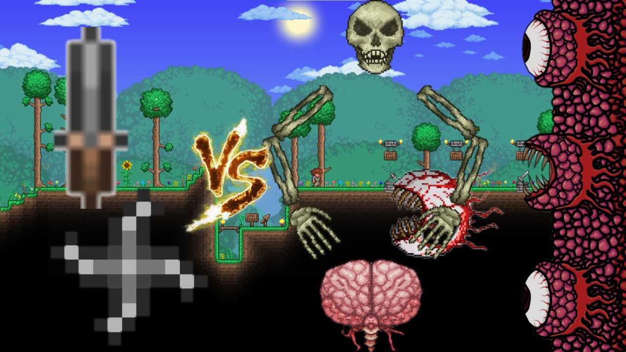 Beating All Prehard Bosses with throwing knives/Shurikens in Terraria ...