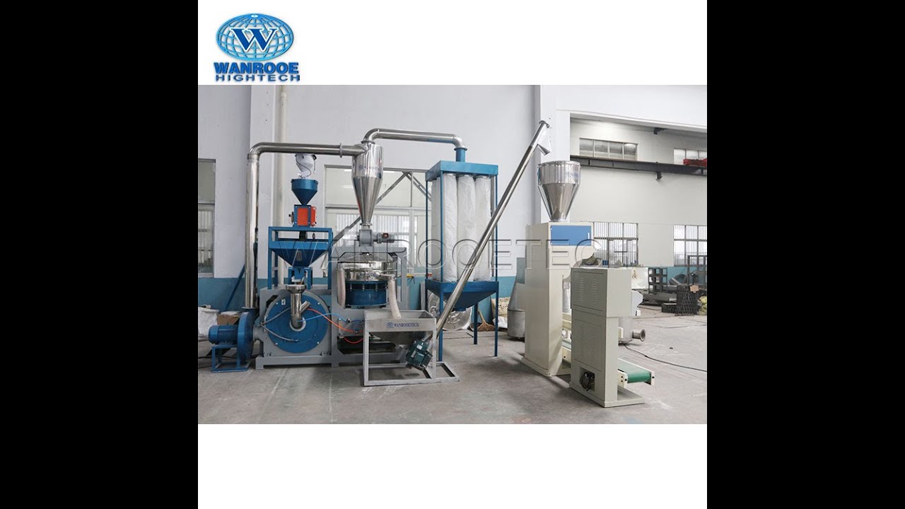 PBT Material Pulverizer Plastic Grinding Machine - YouTube