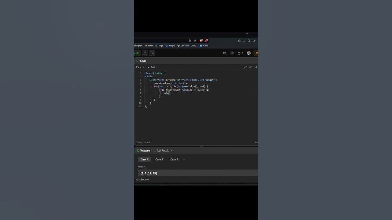 Leetcode Two Sum Problem Programming Codingtechnique Dsa Youtube
