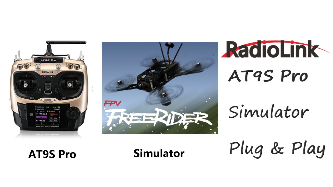 Radiolink AT9S Pro RC Simulator Plug & Play Drone/Fixed Wing/Helicopter ...