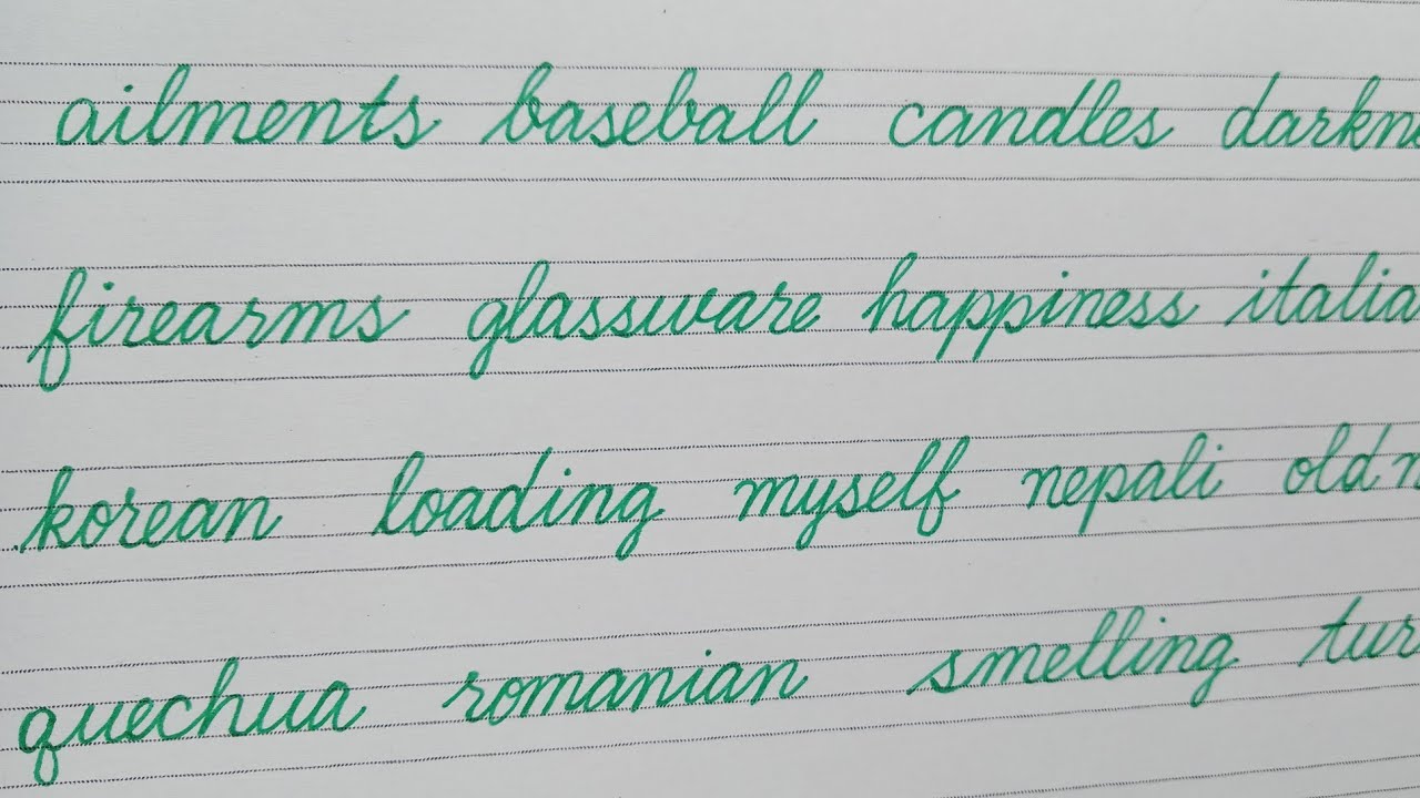 How to American cursive handwriting practise a to z // cursive ...