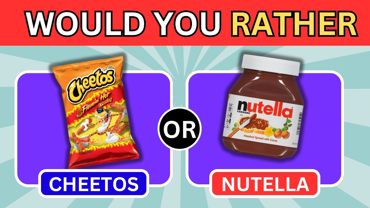 Would You Rather: FOOD EDITION 🍔🍕 | Fun Food Choices! - YouTube