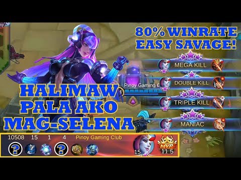 Selena Best Gameplay 100% Arrow Accuracy | SELENA SAVAGE | Mobile Legends Philippines