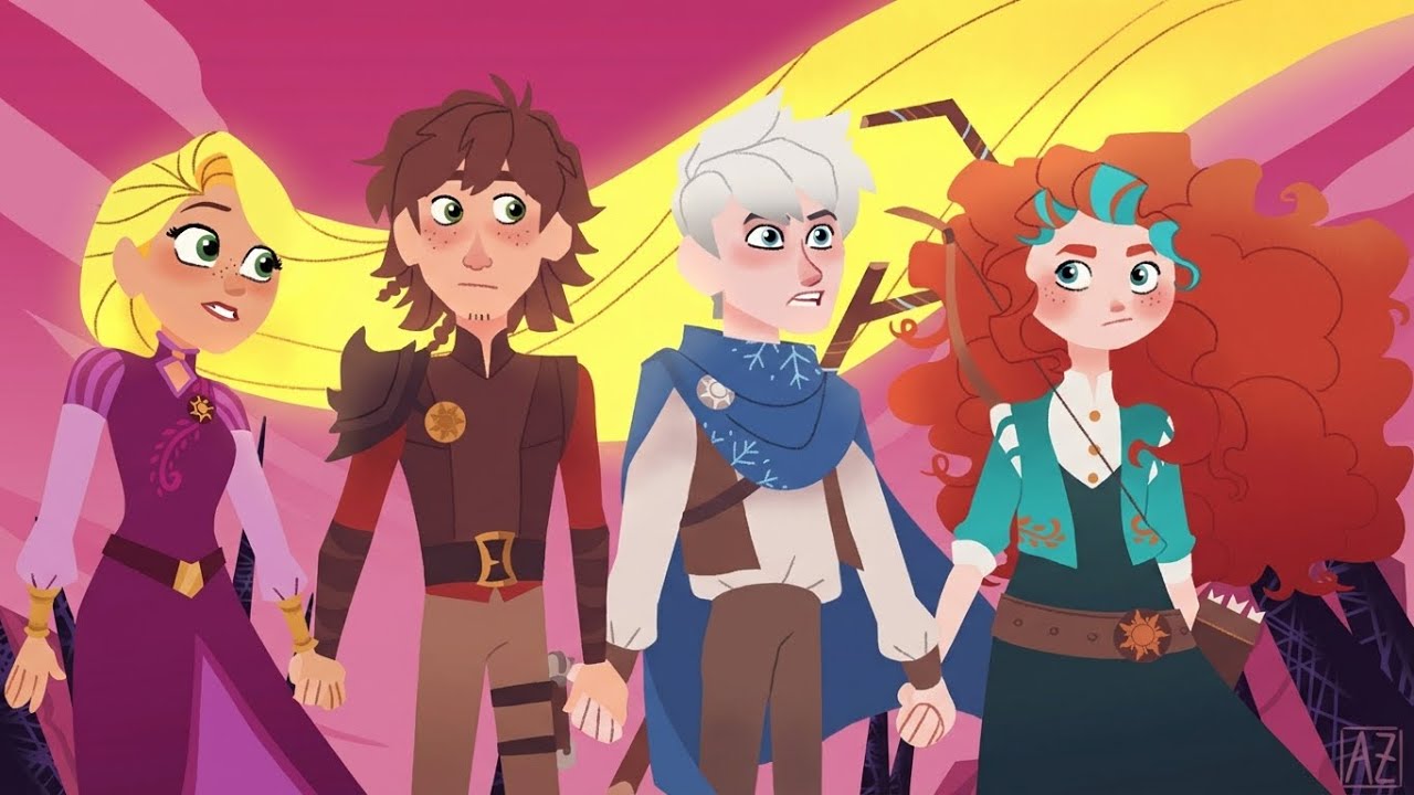 Jack Frost, Hiccup, Merida and Rapunzel in Corona (Rise of the Brave ...