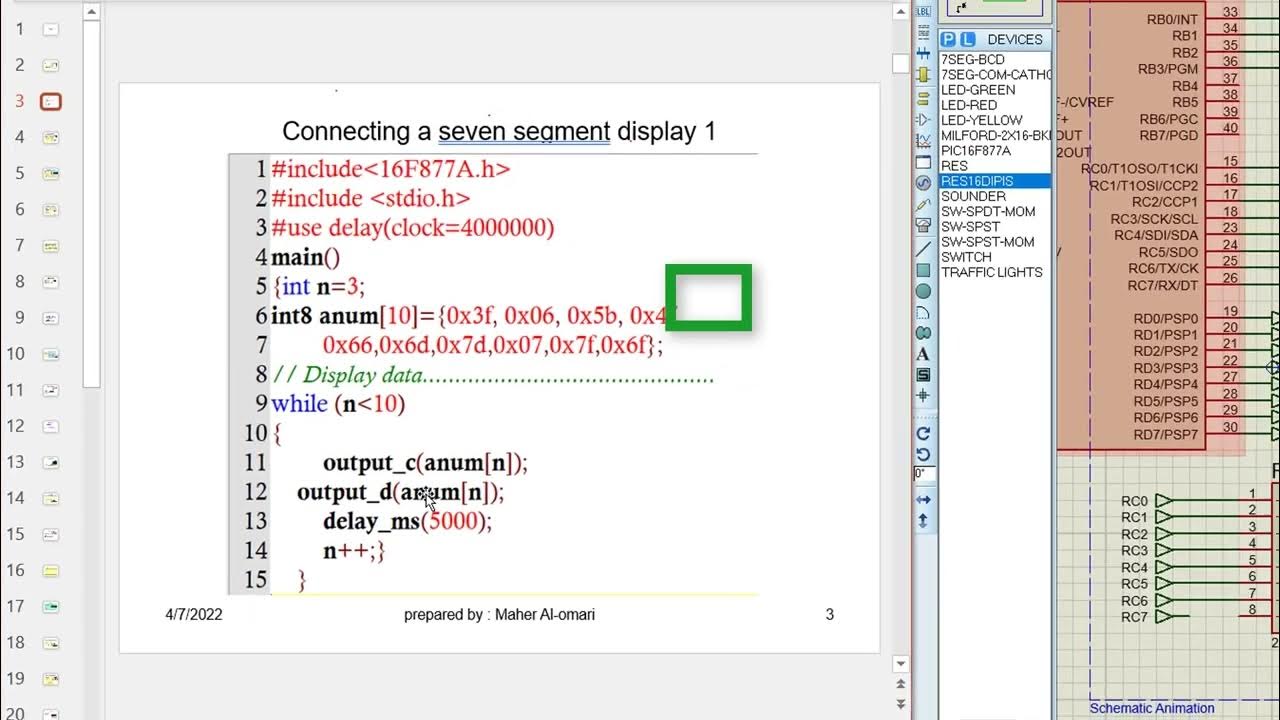 connecting 7seg to the PIC example 1 - YouTube