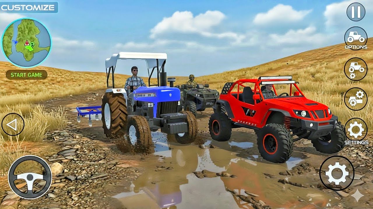 Farming tractor simulator & off-road plough tractor game - YouTube