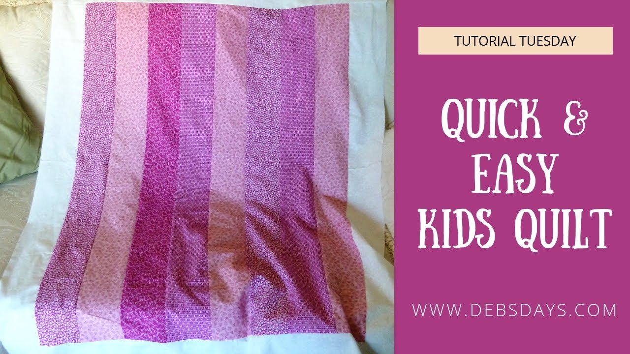How to Make a Quick and Easy Homemade Kids Quilt Sewing Project - YouTube