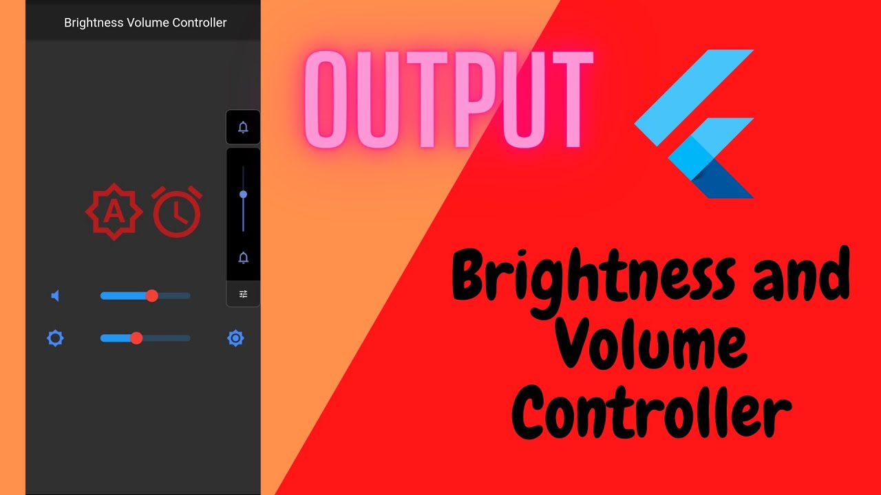 Flutter Project Brightness And Volume Controller Output Flutter With Jookate Youtube
