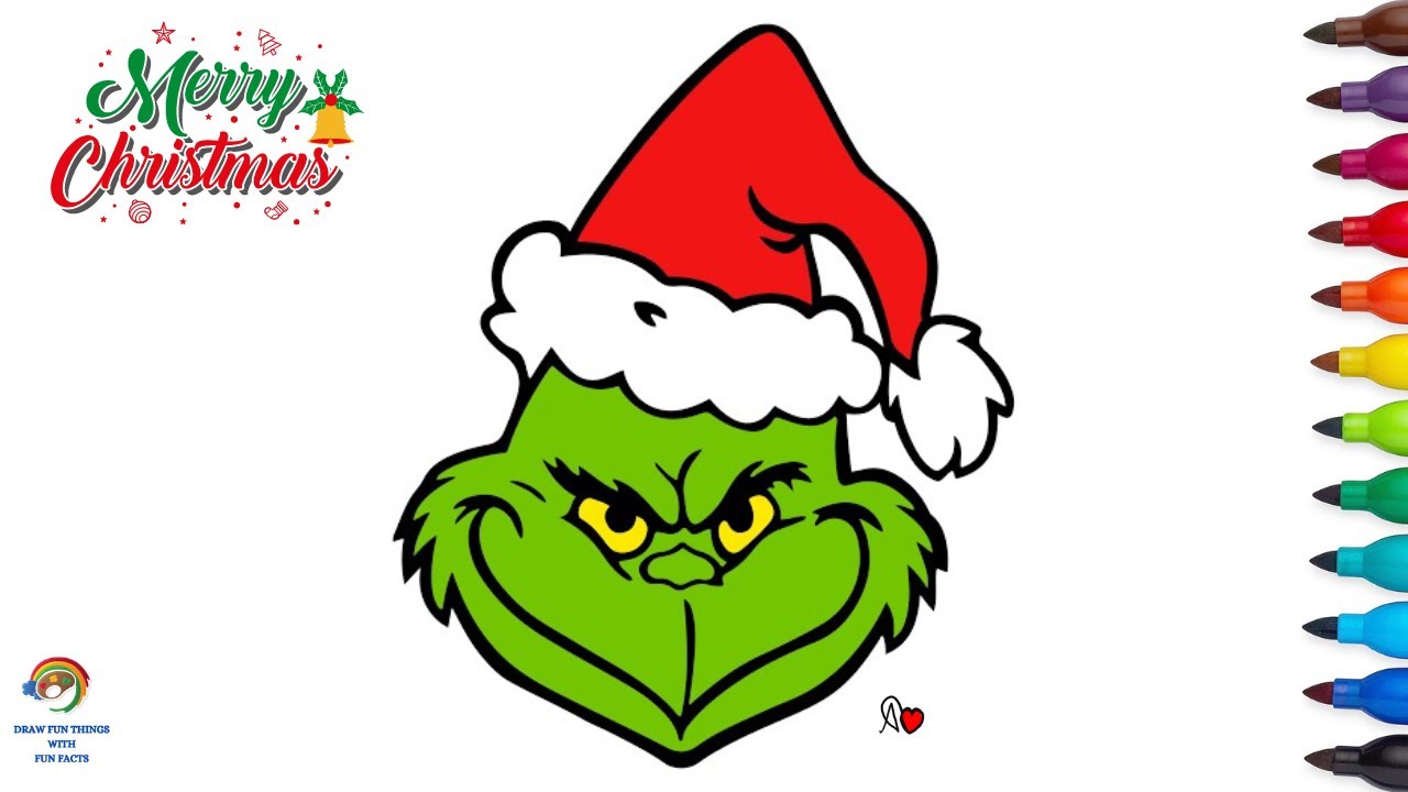 How to Draw The Grinch | Christmas Drawing | Draw Fun Things With Fun ...