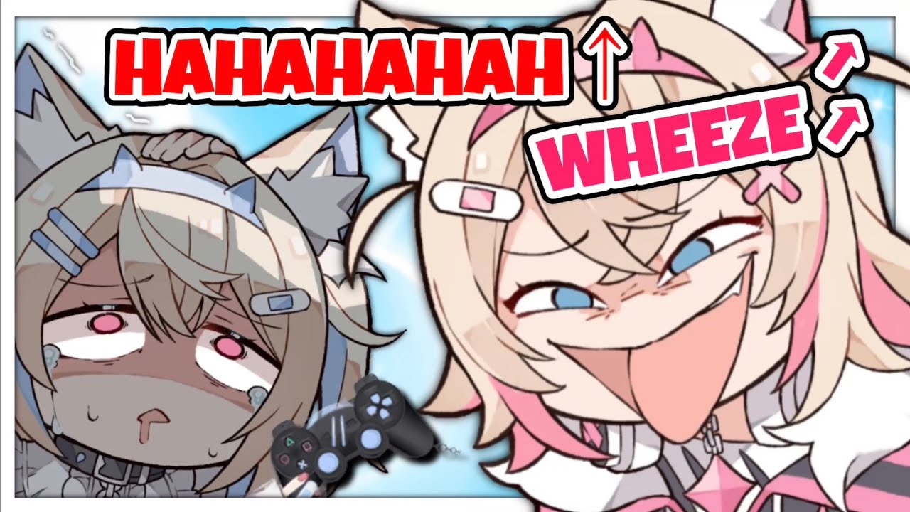 Mococo dies laughing at Fuwawa's FUNNY FAILS - YouTube