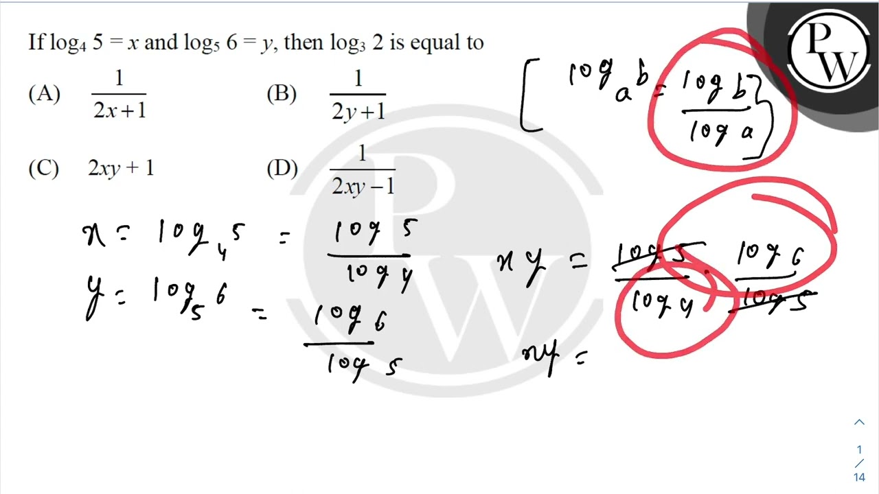 If log 4 5 x And log 5 6 y Then log 3 2 If log 4 5 x And log 5 6 y Then log 3 2