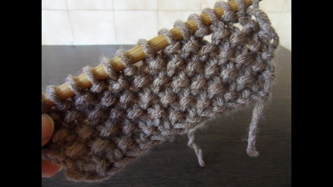 point de riz double tricot