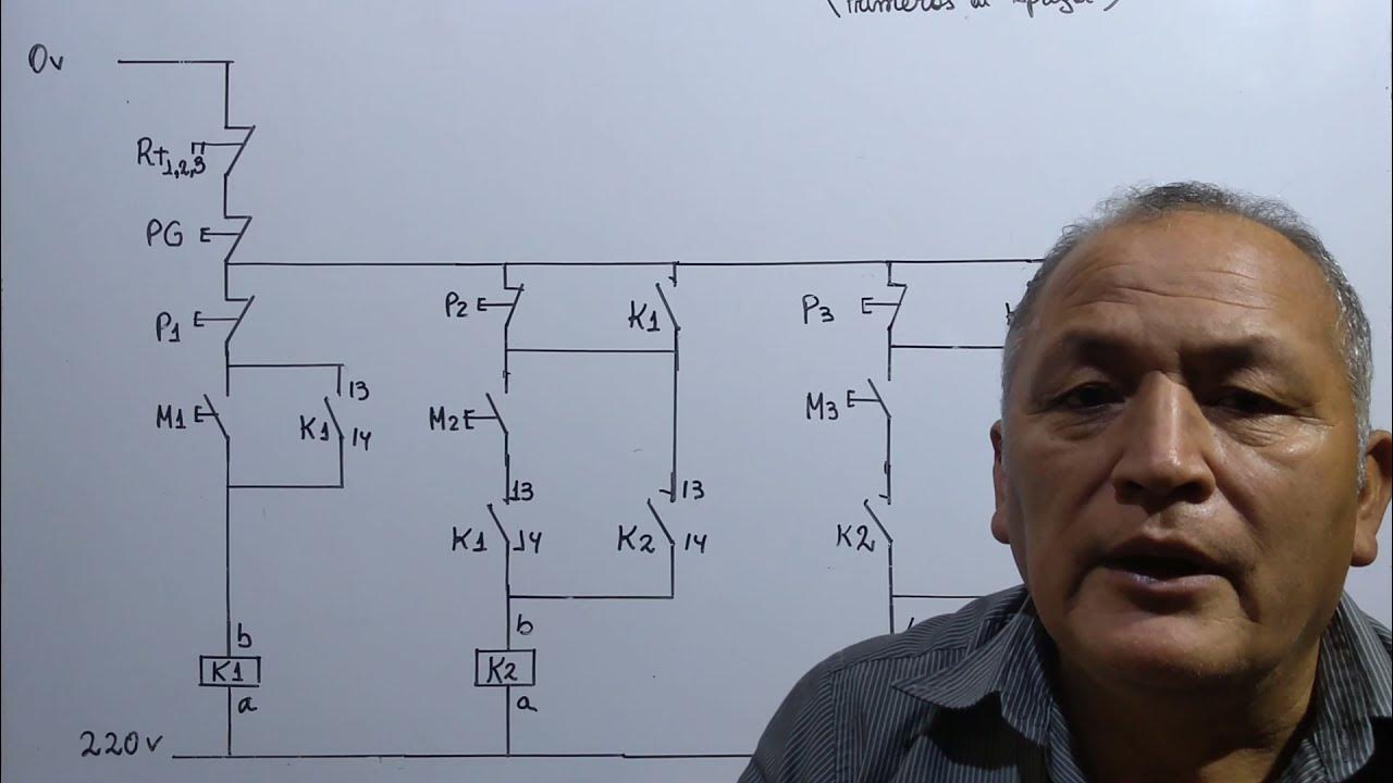 Arranque de Secuencia Forzada de 3 Motores a Contactores,primeros en prender y primeros en ...
