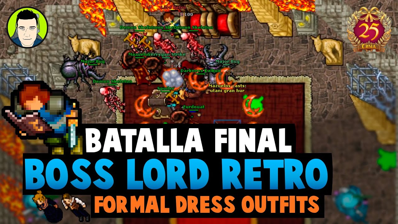 Batalla Final Boss Lord Retro | 25 Years of Tibia Quest | Paso a Paso ...