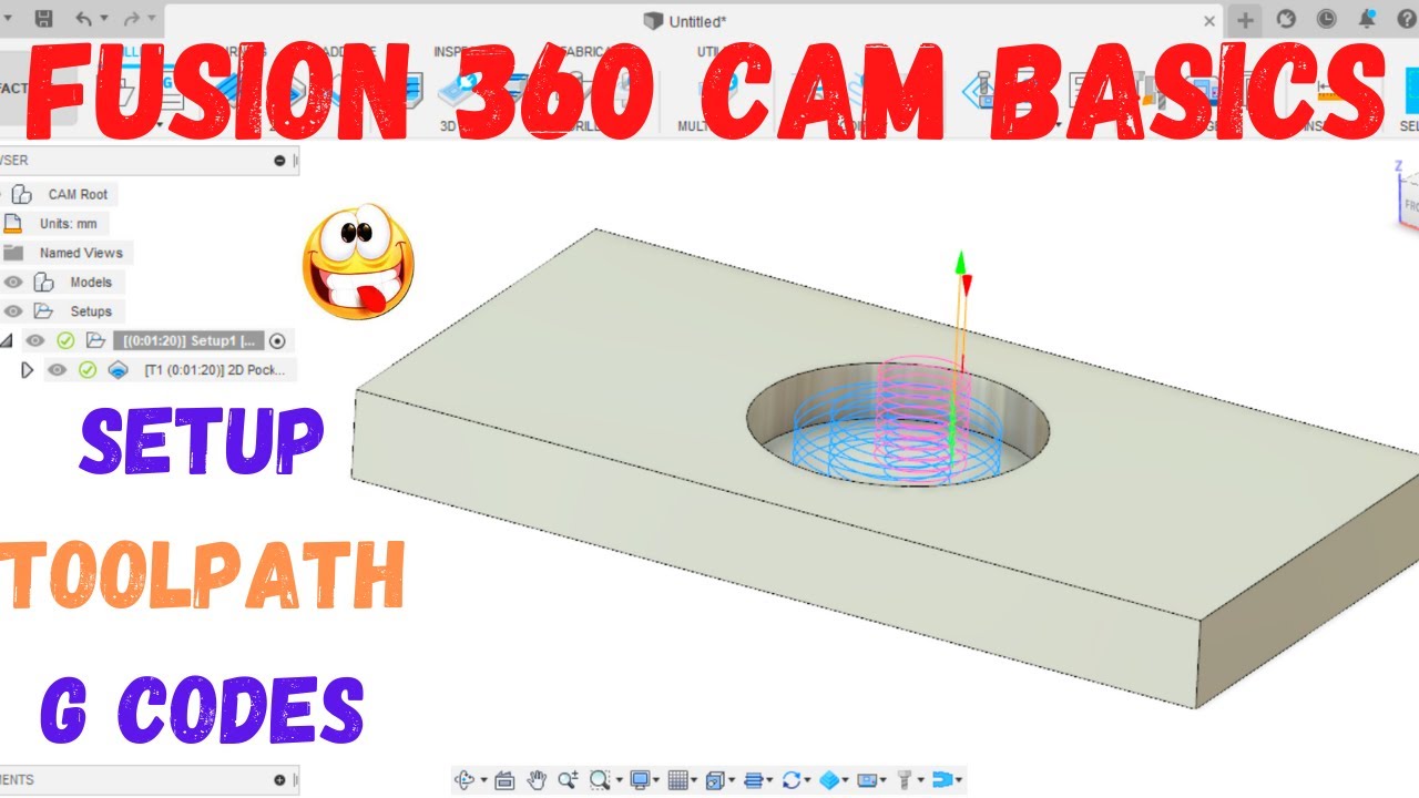 FUSION 360 CAM BASICS FUSION 360 SETUP FUSION 360 2D CONTOUR FUSION 360 CAM FOR BEGINNERS fusion-360-cam-basics-fusion-360-setup-fusion-360-2d-contour-fusion-360-cam-for-beginners