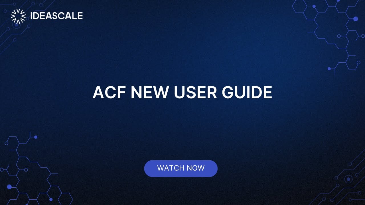 ACF New User Guide IdeaScale - YouTube