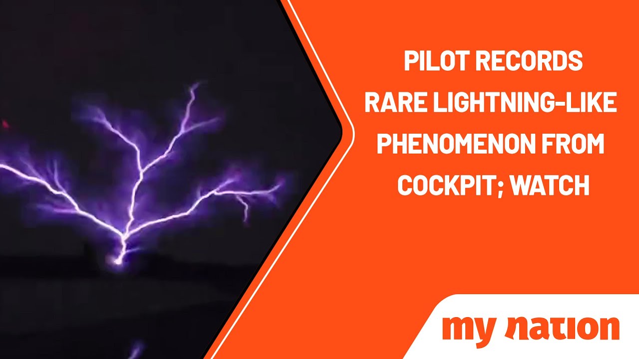 Pilot records rare lightning-like phenomenon from cockpit; Watch - YouTube