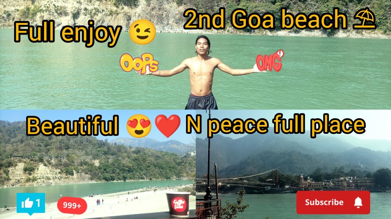 Going to bath in //Rishikesh//felling like Goa beach ⛱️ full enjoy n ...