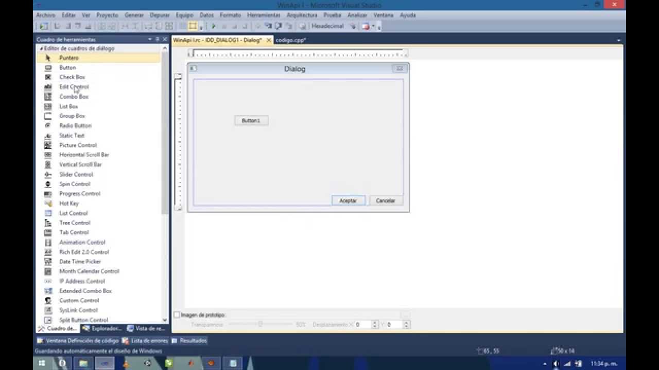 Vs2010 C Winapi 06 Crear Un Dialogbox Youtube