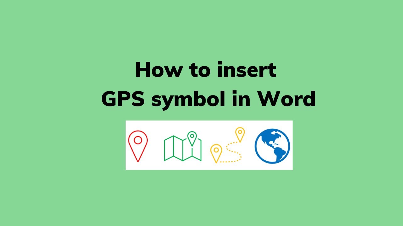 How to insert GPS symbol in Word - YouTube