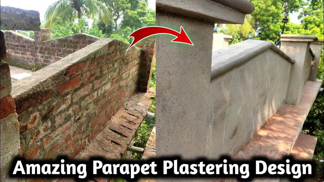 Amazing Parapet Plastering And Round Pipe Design - House Building ...