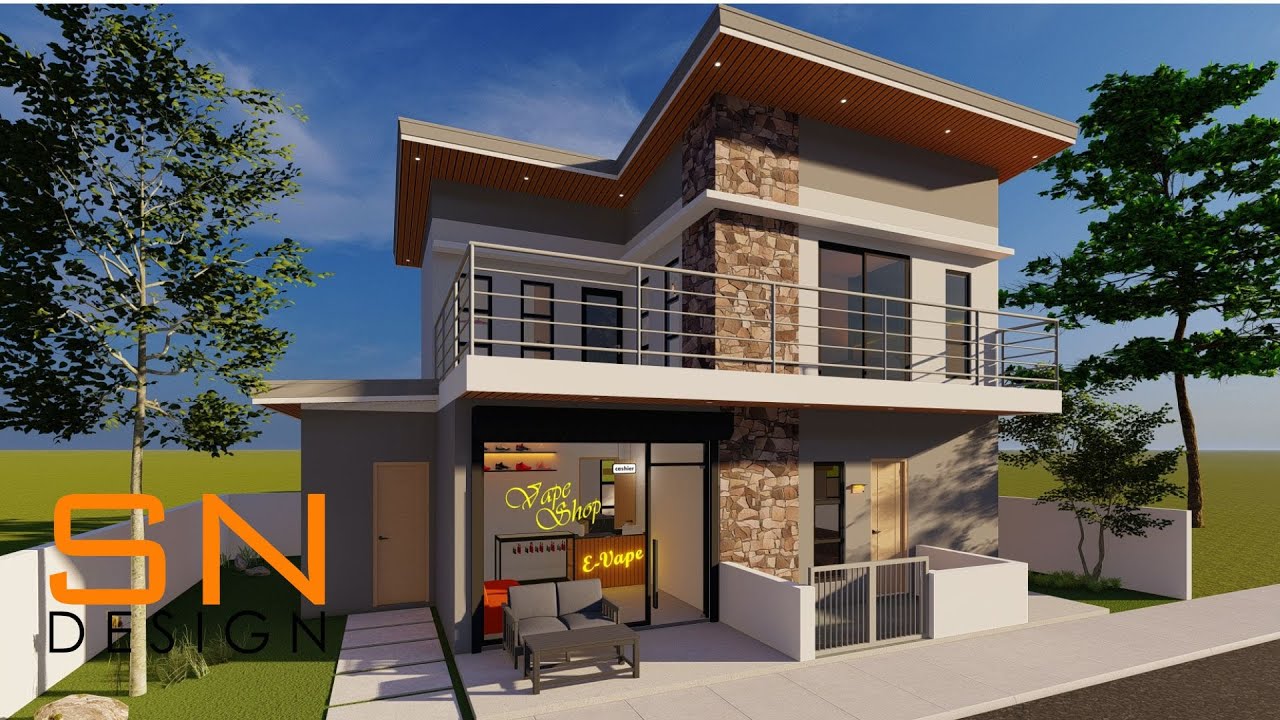 3 Bedroom Modern 2 Storey House with Store (100 sqm) - YouTube