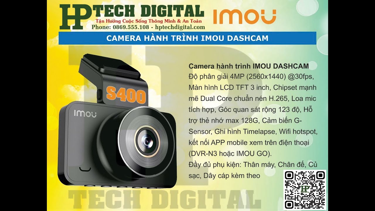 Imou S400 Dash Cam 4MP DVR Xe Ô Tô - YouTube