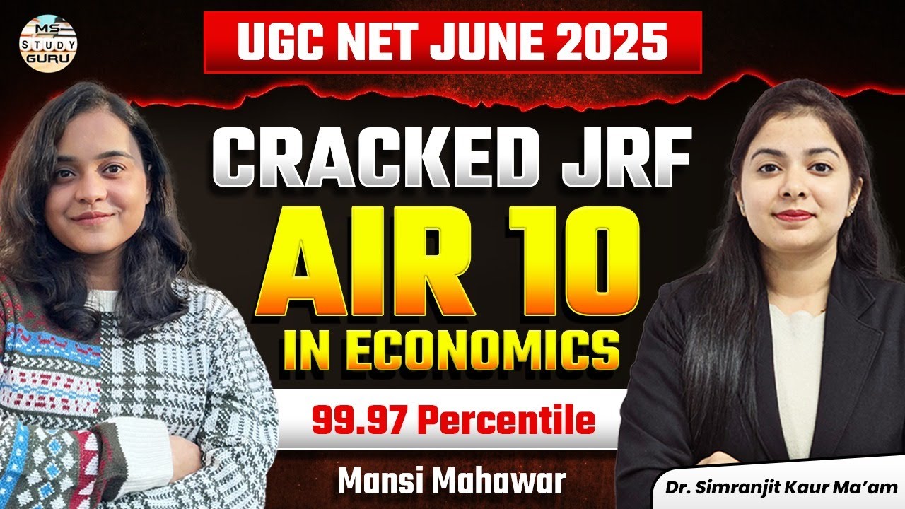 Ugc Net Economics Success Stories 2025 | Net Jrf Topper Interview Economics | By Dr. Simranjit ...