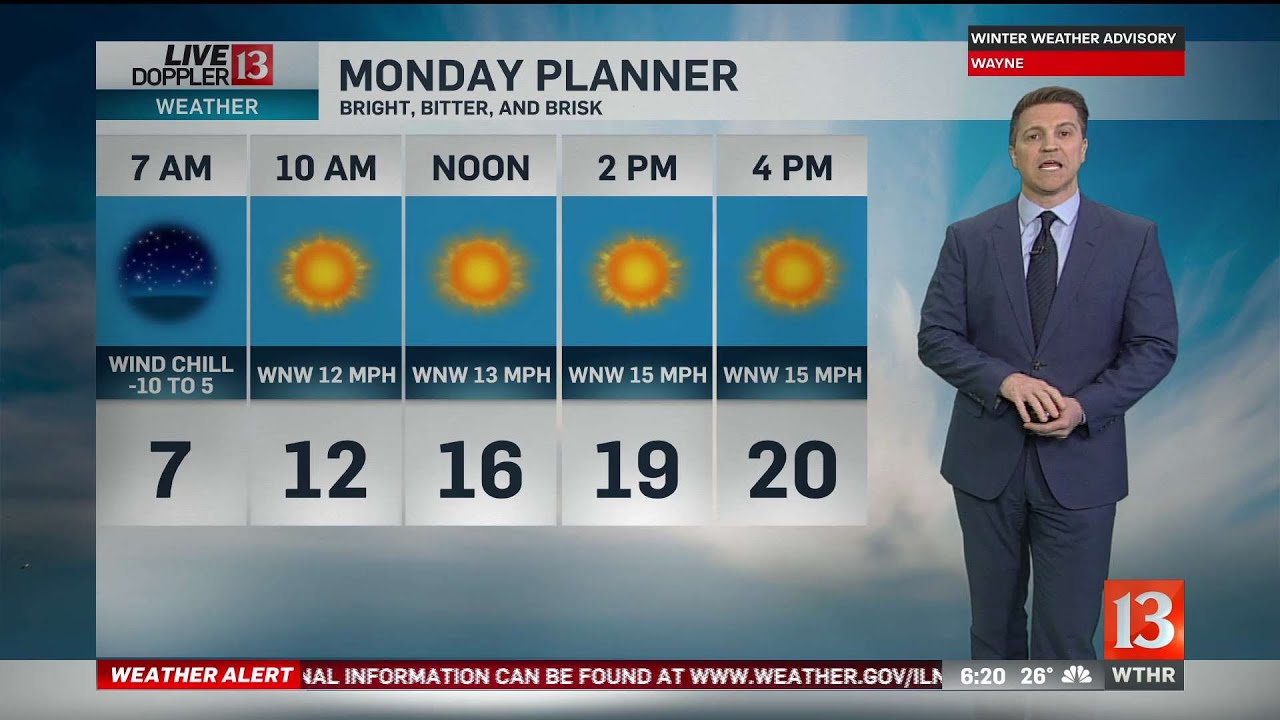 Frigid Monday starts a busy 7 day forecast - YouTube