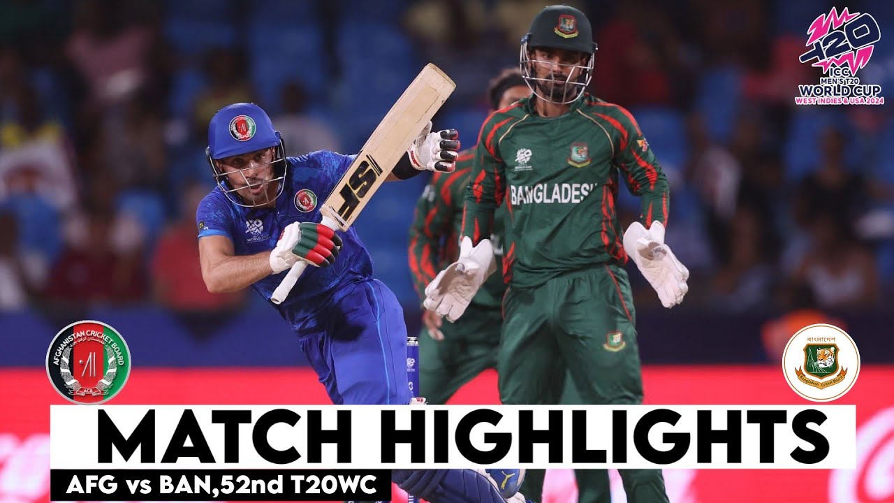 Afghanistan vs Bangladesh ICC T20 World Cup 2024 Match Highlights | AFG ...