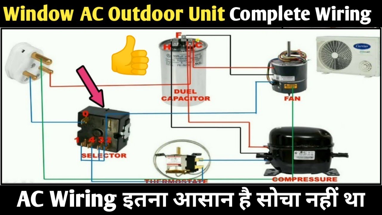 Window AC Outdoor Unit Wiring Step by Step! A. C. Outdoor Unit Wiring ...