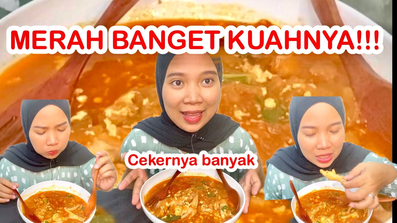 Nyeblak Yuk🤤 Seblak Ceker Kuah Merah Mukbang Indonesia Asmr