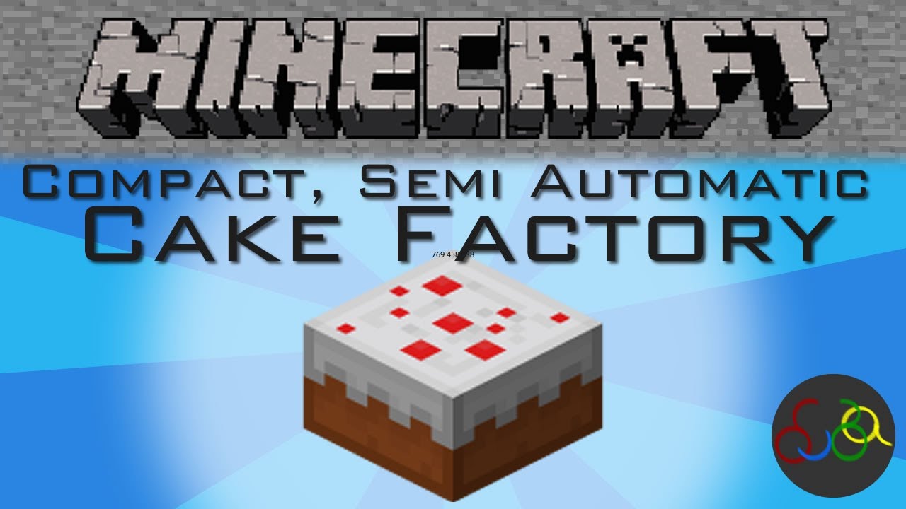Minecraft Compact Semi Automatic Cake Factory - YouTube