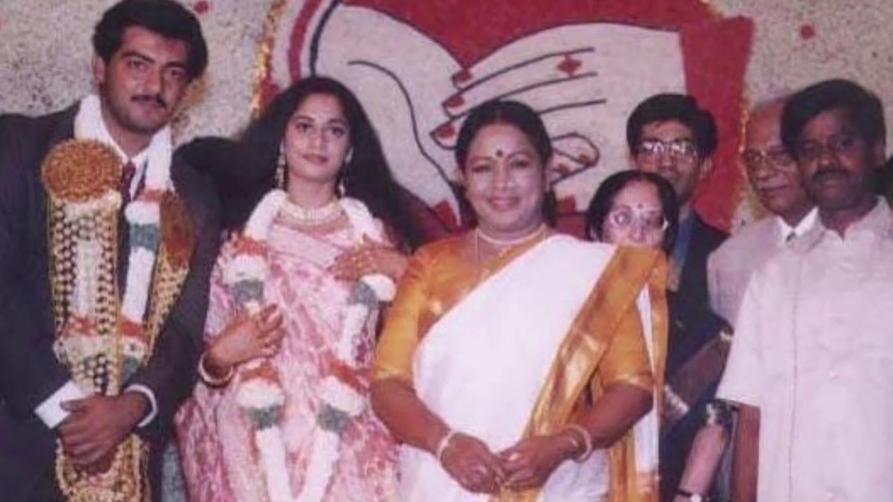 Wedding of Ajith and Shalini and all the film celebrities at reception ...