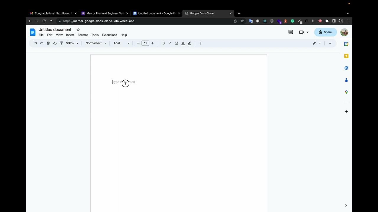 Mercor Frontend Engineer Vetting Project Video - YouTube