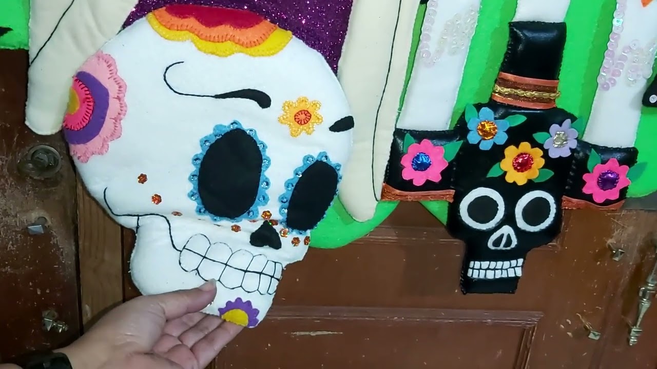 MOLDES Y DISEÑOS GABY'S MODELO #277 CORONA DE CATRINA - YouTube