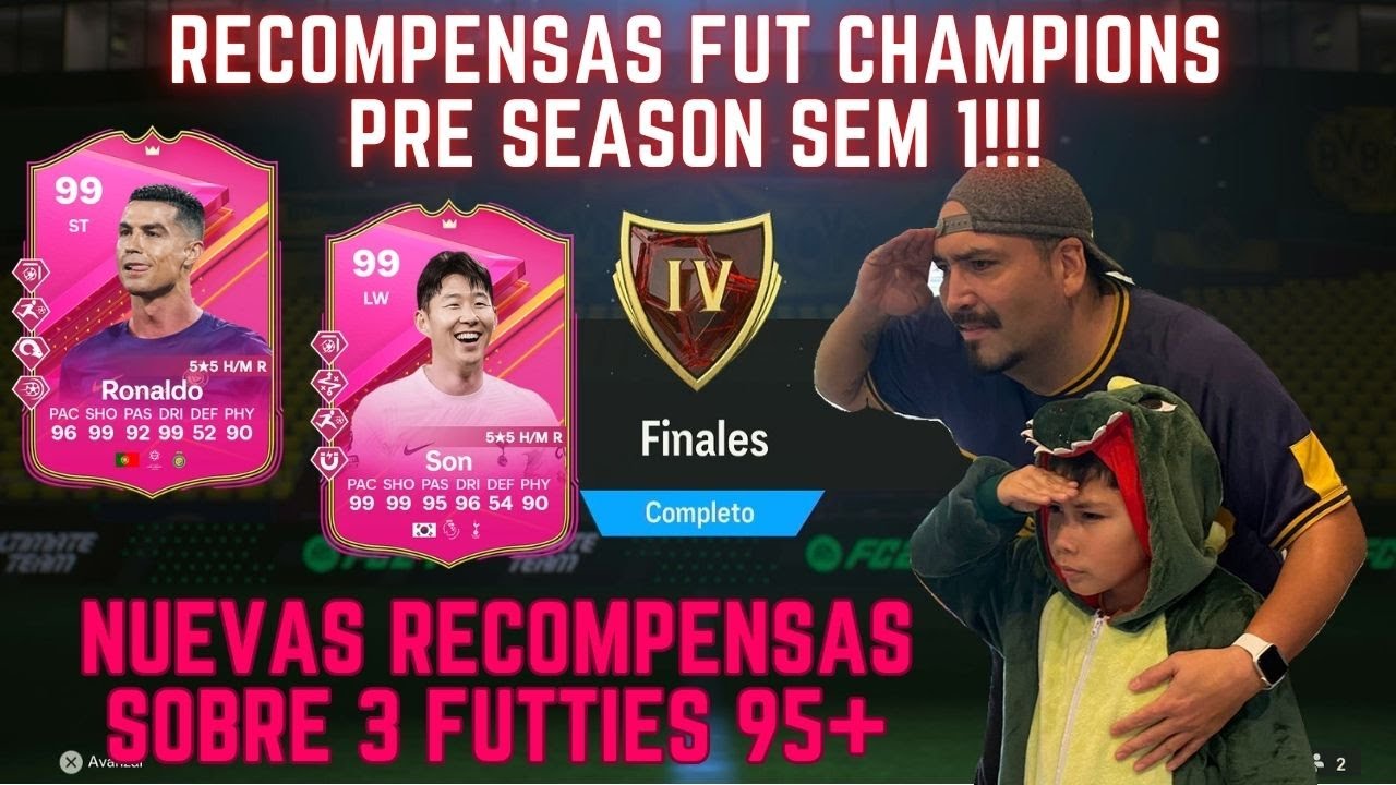 RECOMPENSAS FUT CHAMPIONS PRE SEASON SEM 1!!! NUEVO PACK 3 FUTTIES 95+🤩 ...