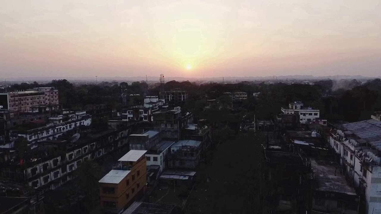 Aerial sunset view of silchar town#droneview #dronemavicmini #silchar ...