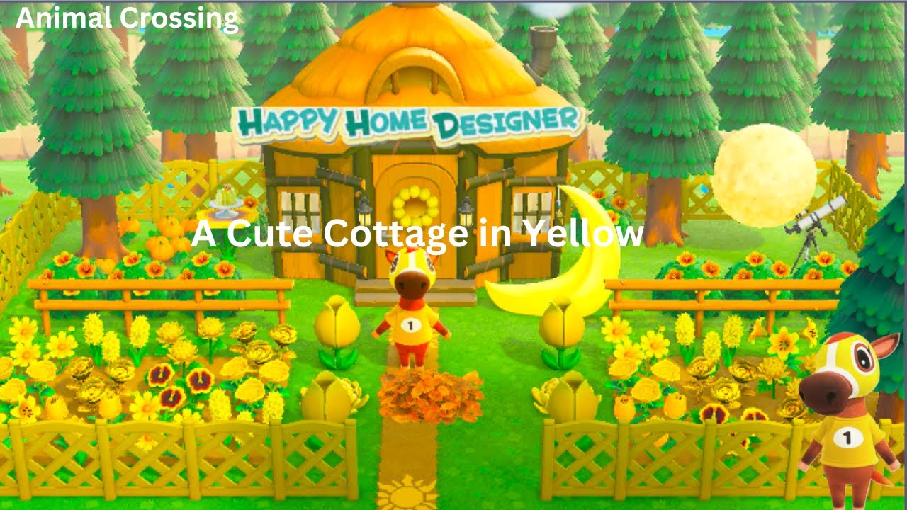 A Cute Cottage in Yellow for Victoria! Animal Crossing New Horizons ...