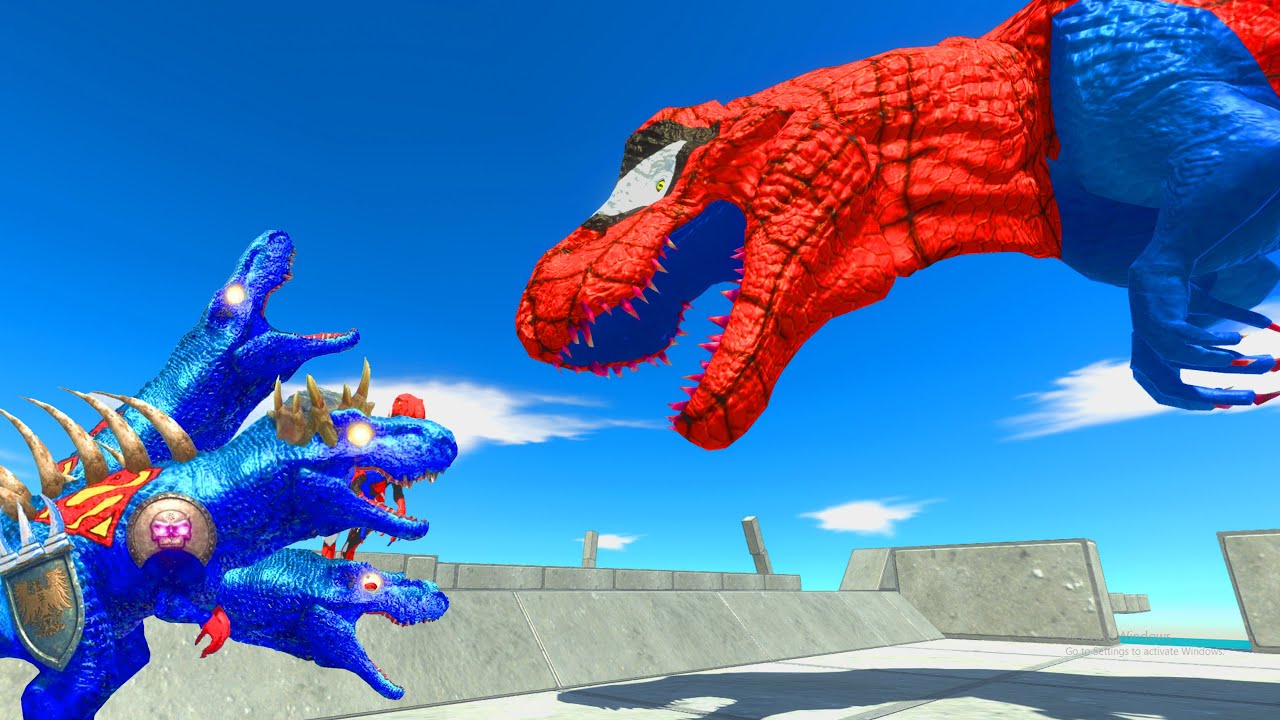 Spiderman Spiderverse T-Rex Vs Dinosaur Ben10 Spinosaurus Evolution In ...