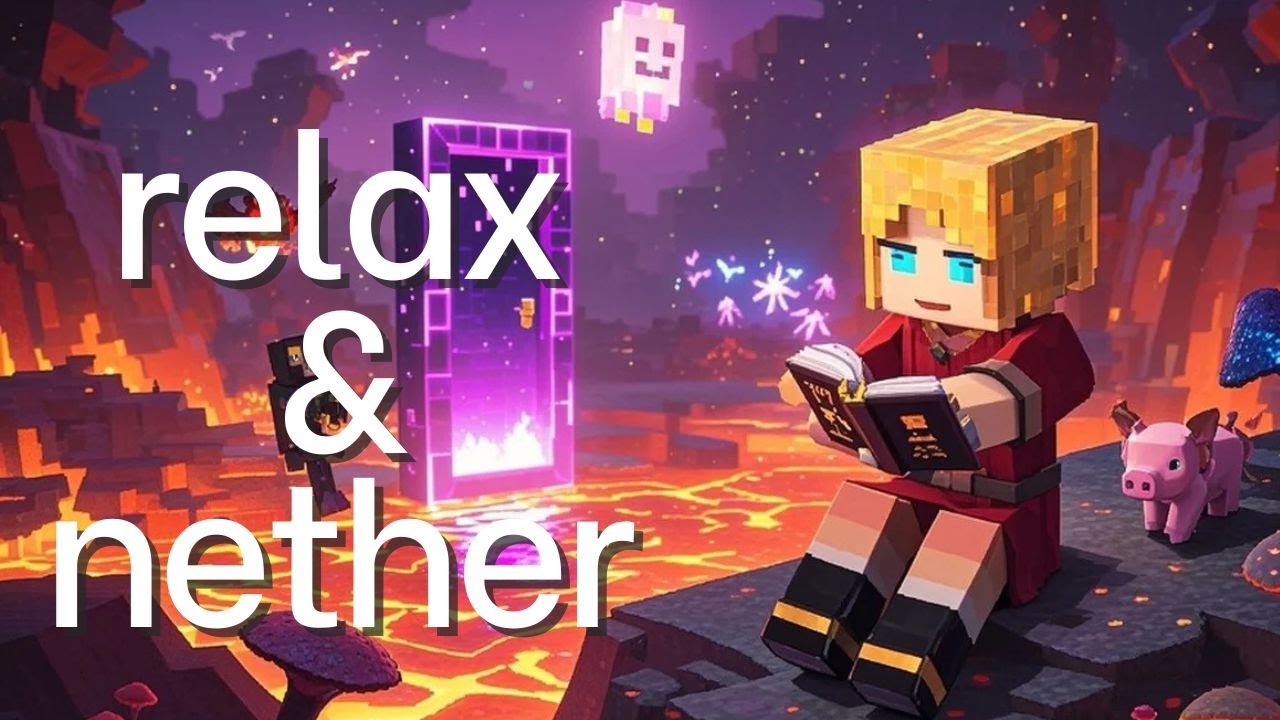 Minecraft: Nether Portal Gateway & Dark Ambient Synth, Fiery Ambience ...