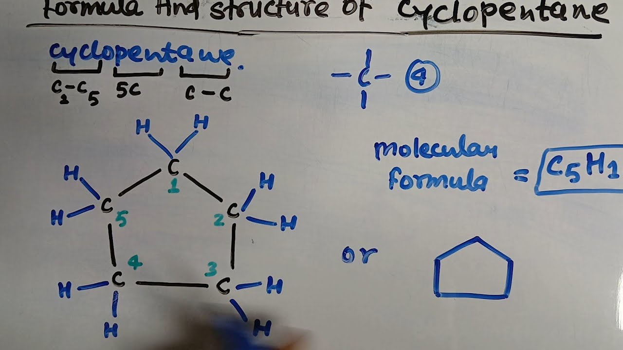 formula and structure of cyclopentane, class-10th - YouTube