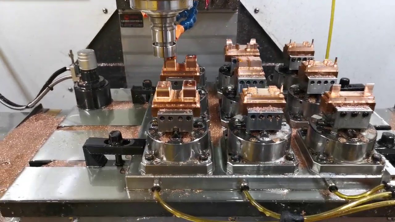 High speed machining for copper electrode used in EDM processing - YouTube