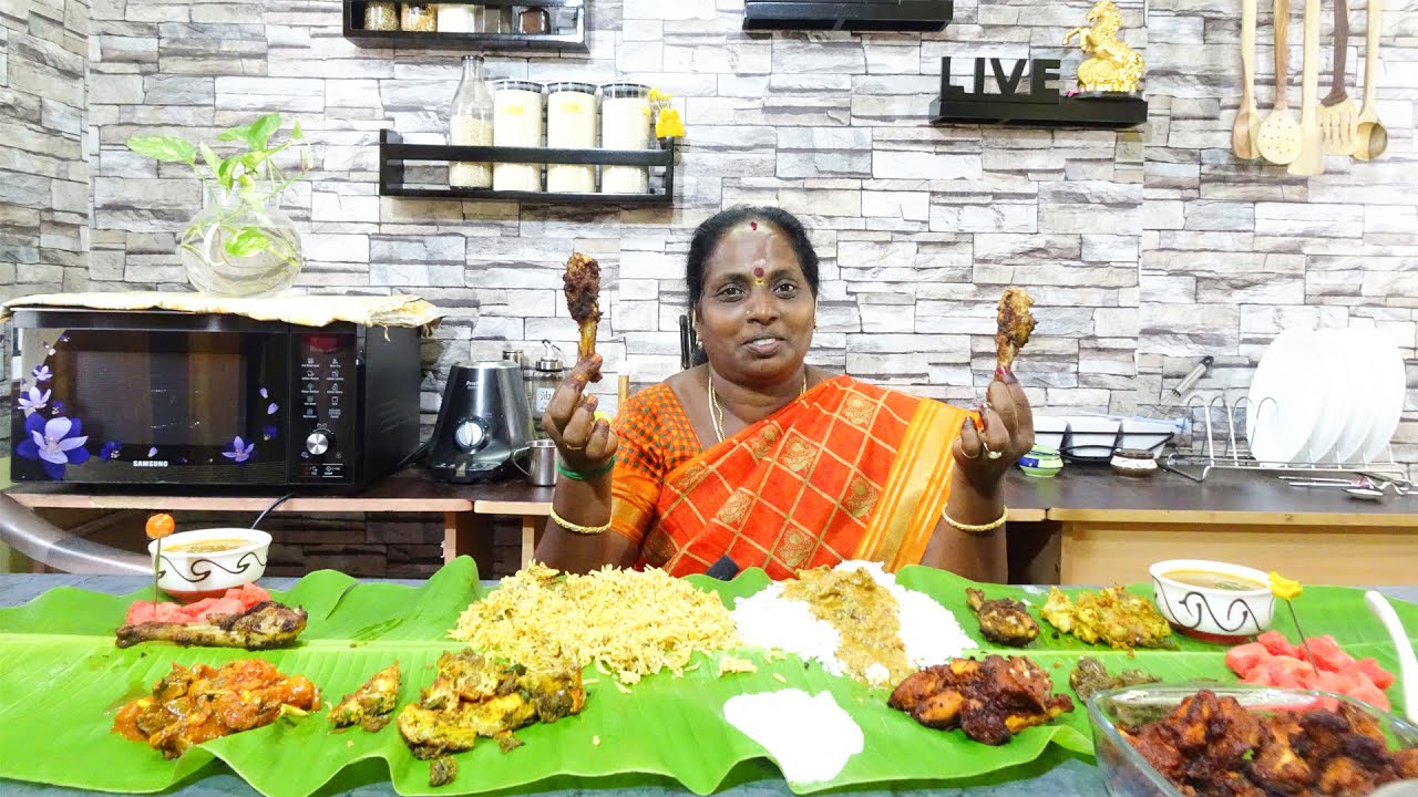Grand South Indian Feast In Tamil|Country Chicken Special| Amma samayal ...