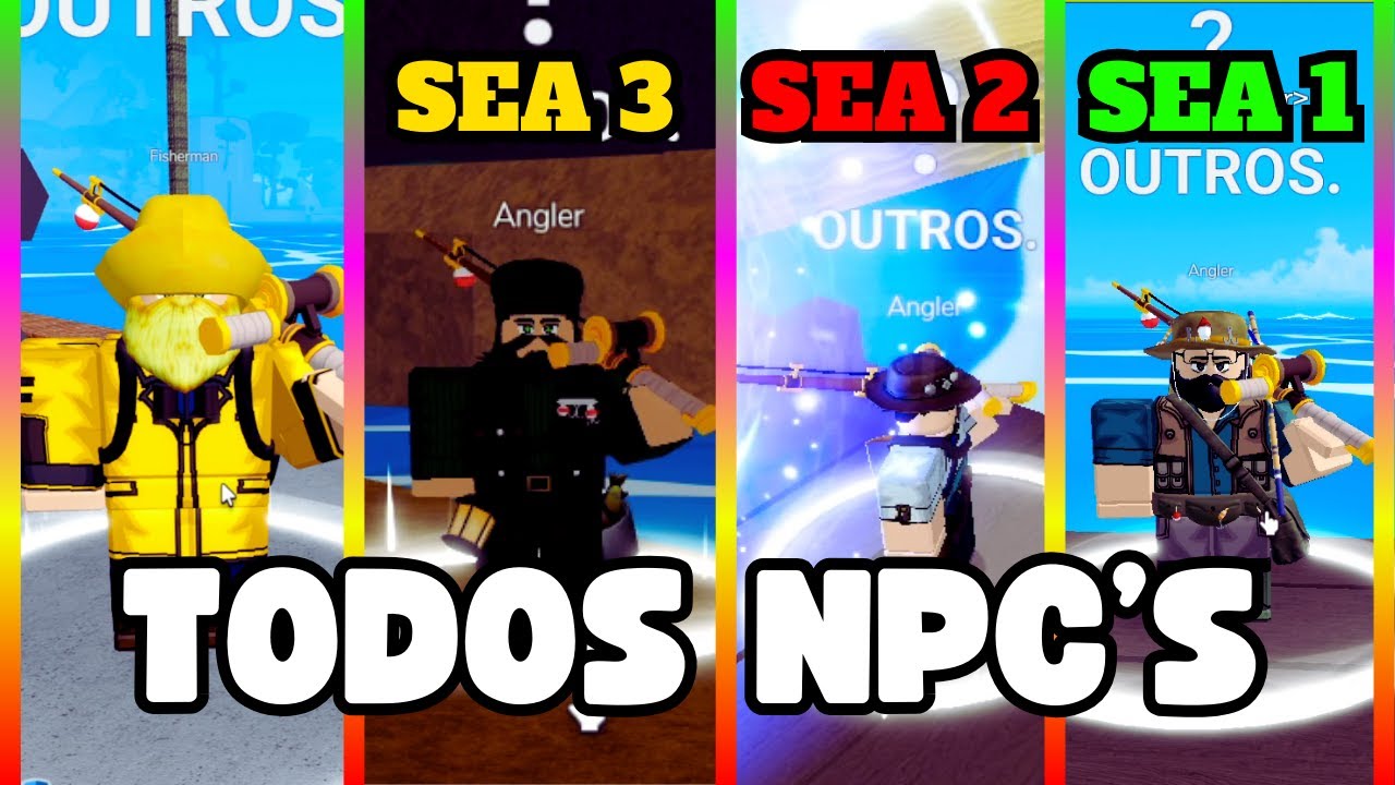 COMO ENCONTRAR O ANGLER E FISHERMAN NO BLOX FRUITS? (TODOS NPC'S DE ...