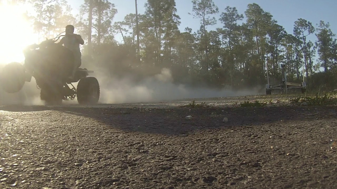 120hp swapped atv Yamaha warrior with 600cc Suzuki gsxr teaser - YouTube