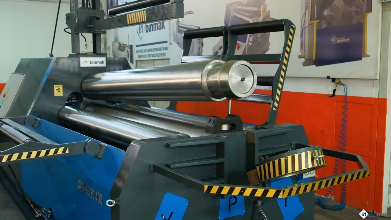 4 ROLL PLATE BENDING MACHINE - YouTube