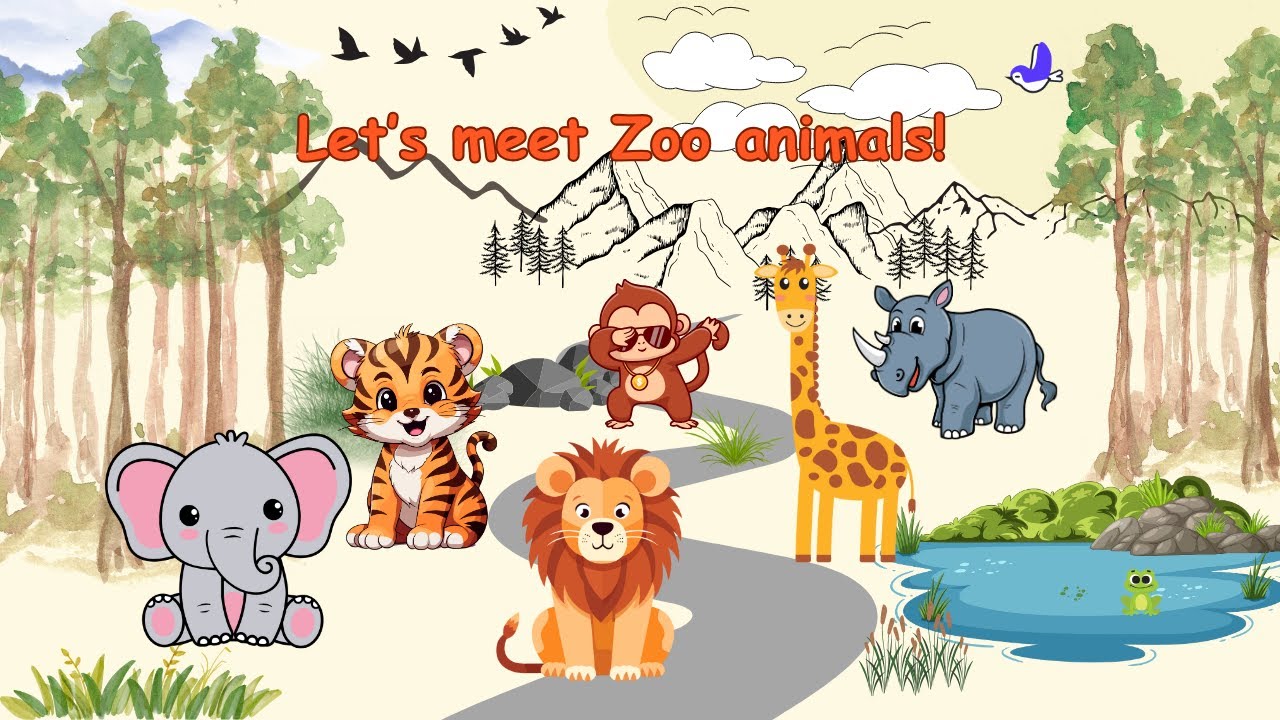 Meet Zoo Animals! Fun Animal Names for Kids | Learning Adventure - YouTube