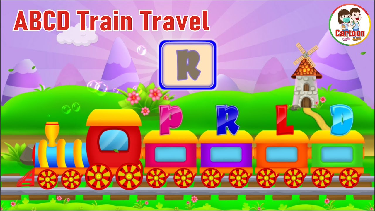 ABCD Learn Alphabet Train Song | Kids Learning Train | 3D ABCD Travel ...