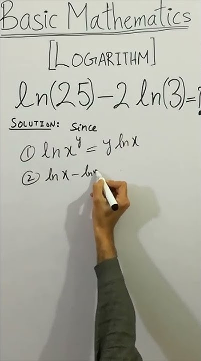 😳 CLEAN BASIC MATHEMATICS ln(25)-2ln(3)=? Logarithm NO ONE CAN SOLVE! #Shorts - YouTube